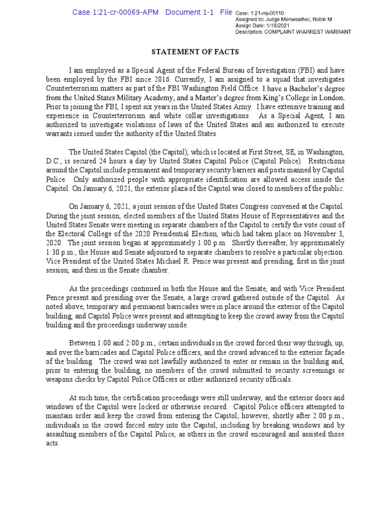 Jorge Riley Complaint | PDF | United States Capitol | Presidents Of The ...