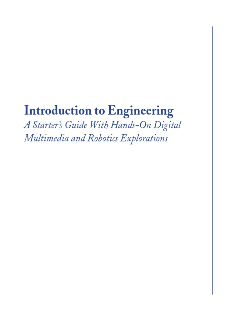 Introduction To Engineering: A Starter's Guide With Hands-On Digital ...