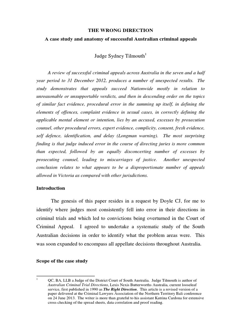 Wrong Evidence Tilmouth | Download Free PDF | Jury Trial | Verdict