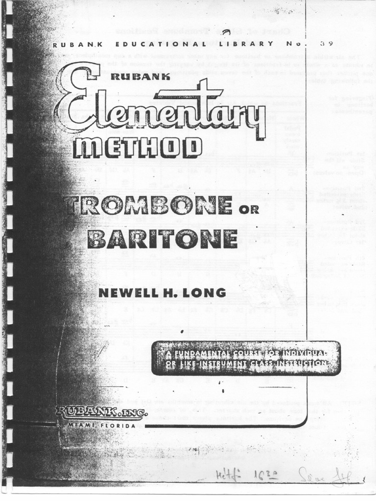 Rubank Elementary Method | PDF