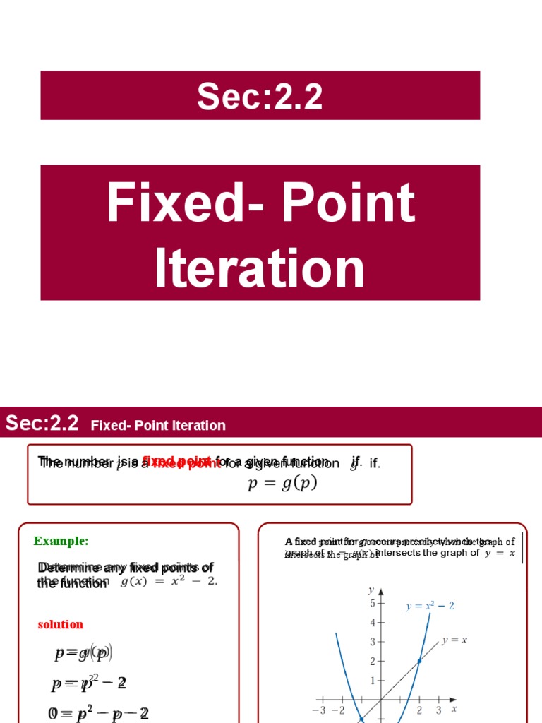 Fixed-Point Iteration Guide | PDF | Slope | Function (Mathematics)