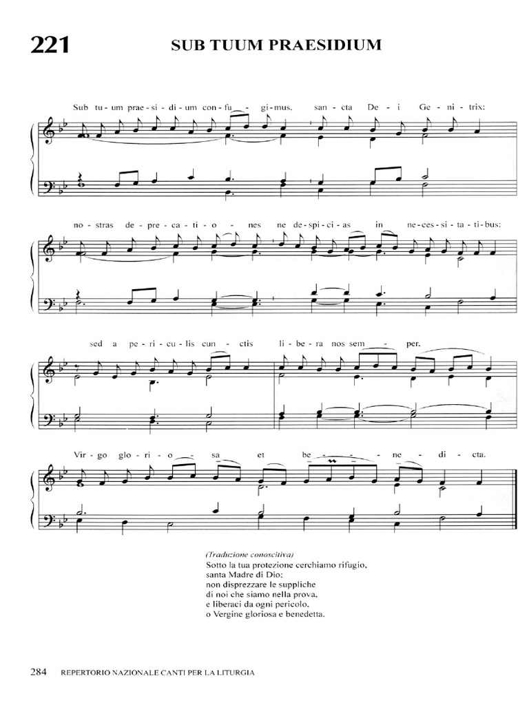 Sub Tuum Praesidium | PDF