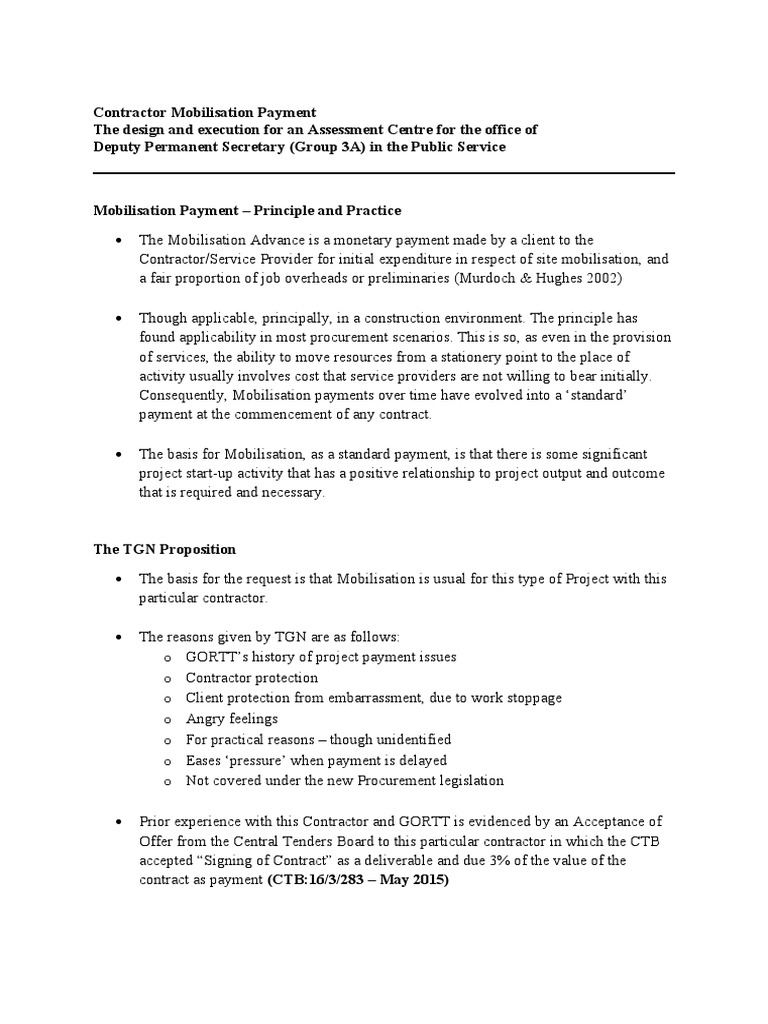 Understanding Mobilisation Payments | PDF | Government | Justice