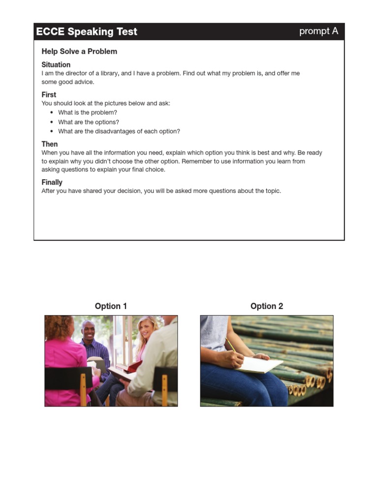 ECCE Sample Speaking Prompt A - Removed | PDF