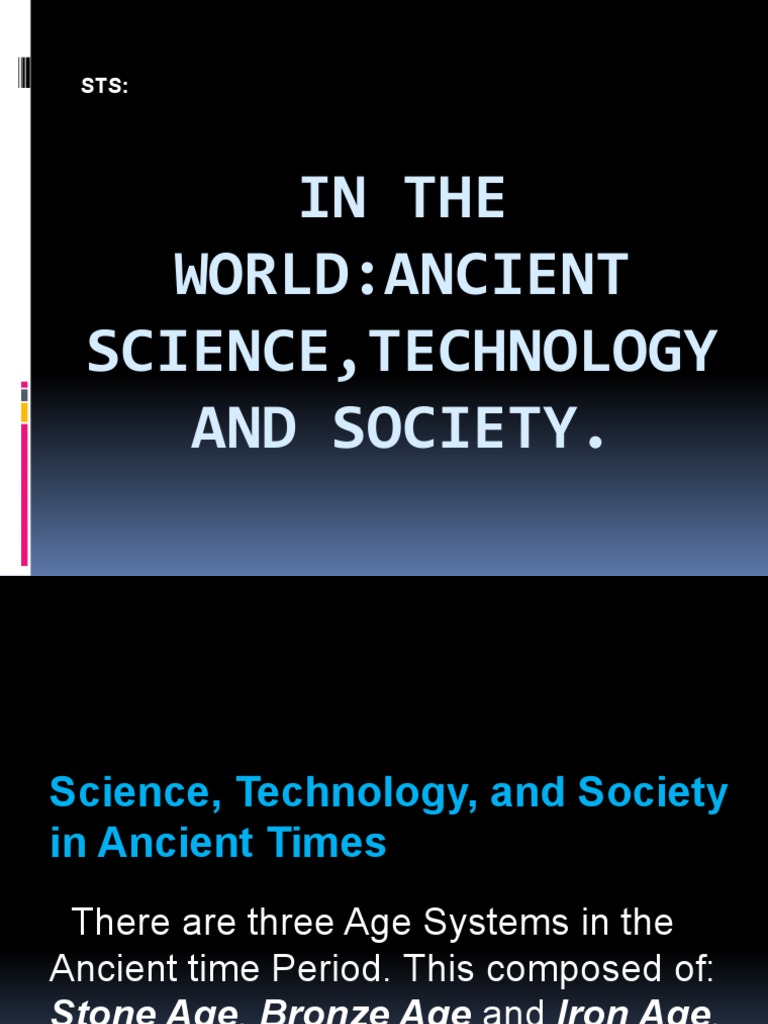 In The World:Ancient Science, Technology and Society | PDF | Stone Age ...