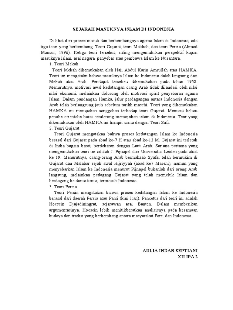 The Spread Of Islam In Indonesia Pdf