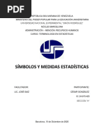 Simbolos Estadísticos | PDF | Estadísticas | Muestreo (Estadísticas)