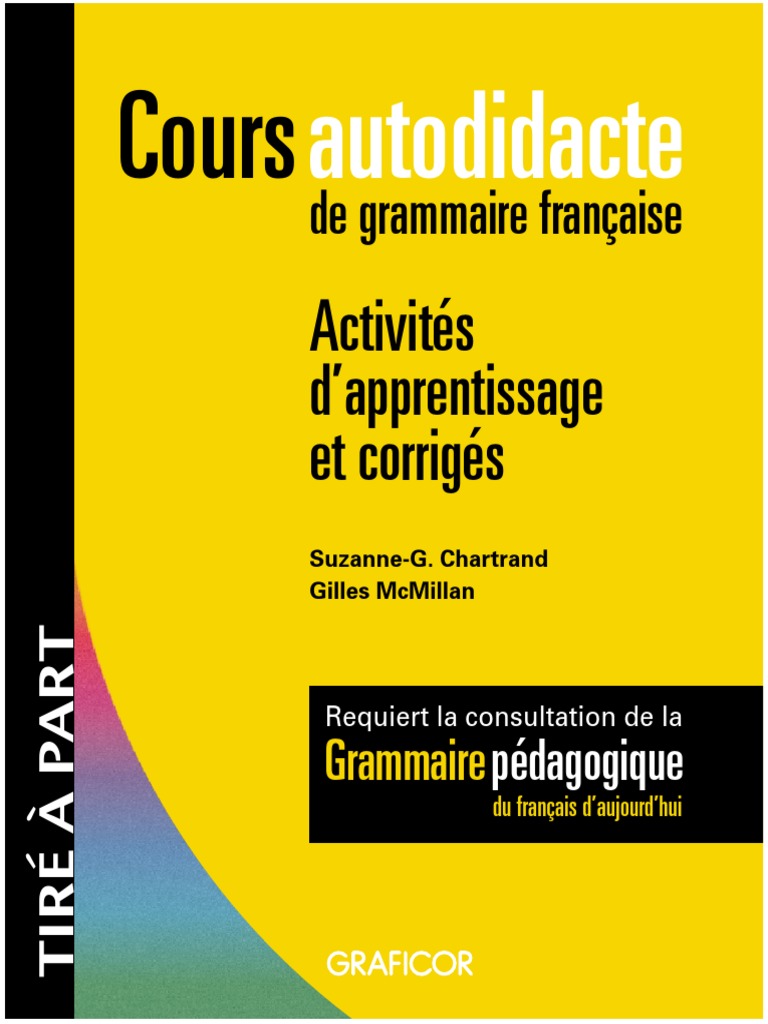De Grammaire Francaise Coursautodidacte | PDF | Phrase | Pronom