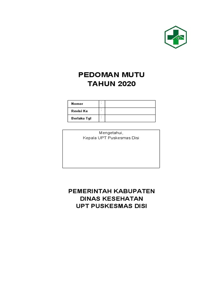 Pedoman Mutu 2020 | PDF