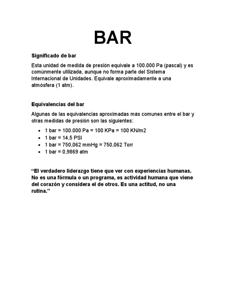 Significado de Bar | PDF