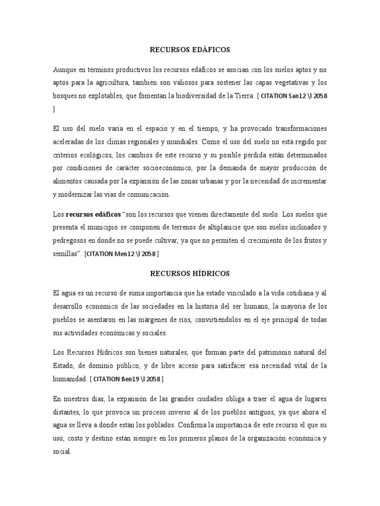 Recursos Edáficos | PDF | Agua dulce | Suelo