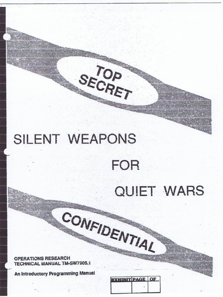 Silent Weapons For Quiet Wars TM-SW7905.1 | PDF