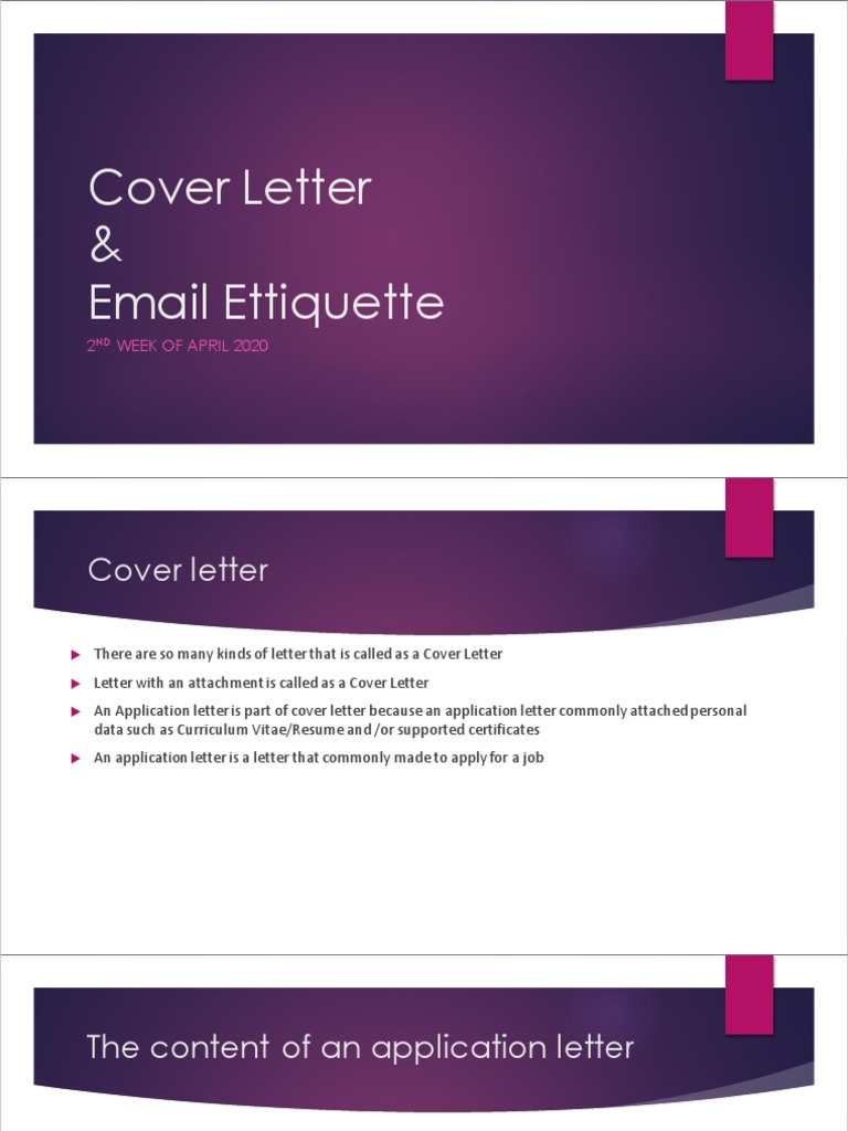 Cover Letter & Email Ettiquette | PDF | Social Science