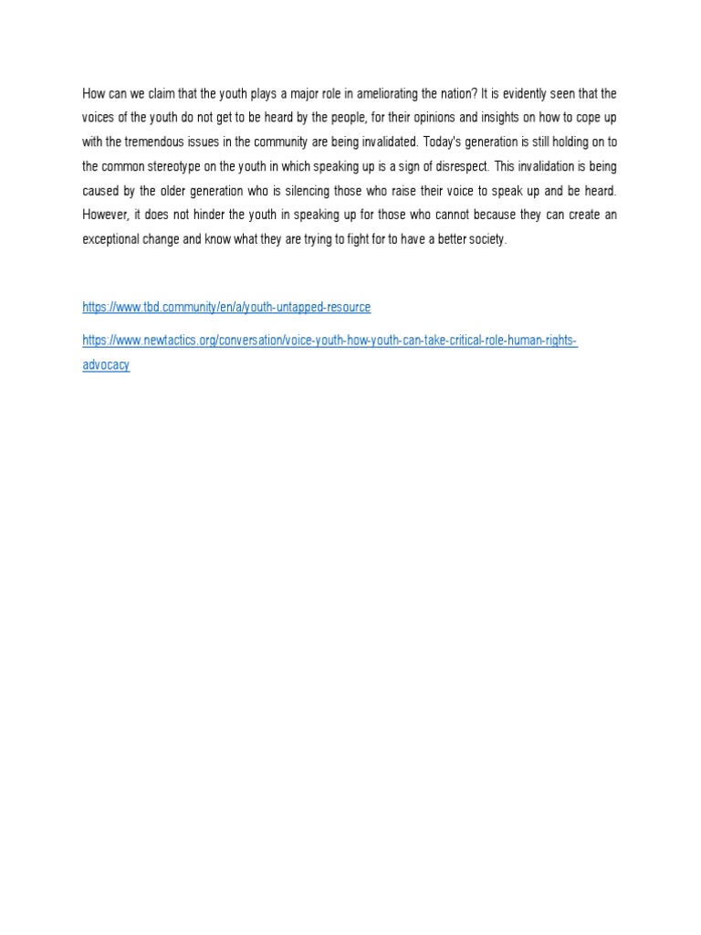 Empowering Youth Voices for Change | PDF