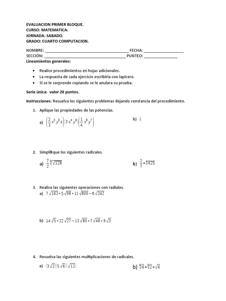 Examen 4 Compu Sabado | PDF