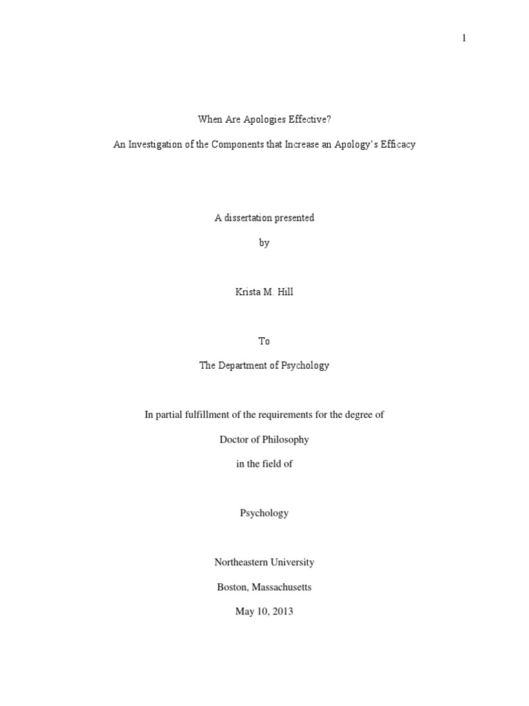 Effective Apology | PDF | Empathy | Effect Size