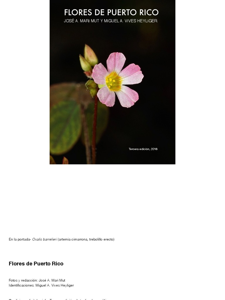 Flores de Puerto Rico | PDF | Puerto Rico | Botánica