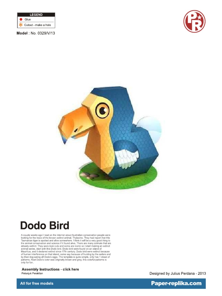 Dodo Bird Papercraft | PDF