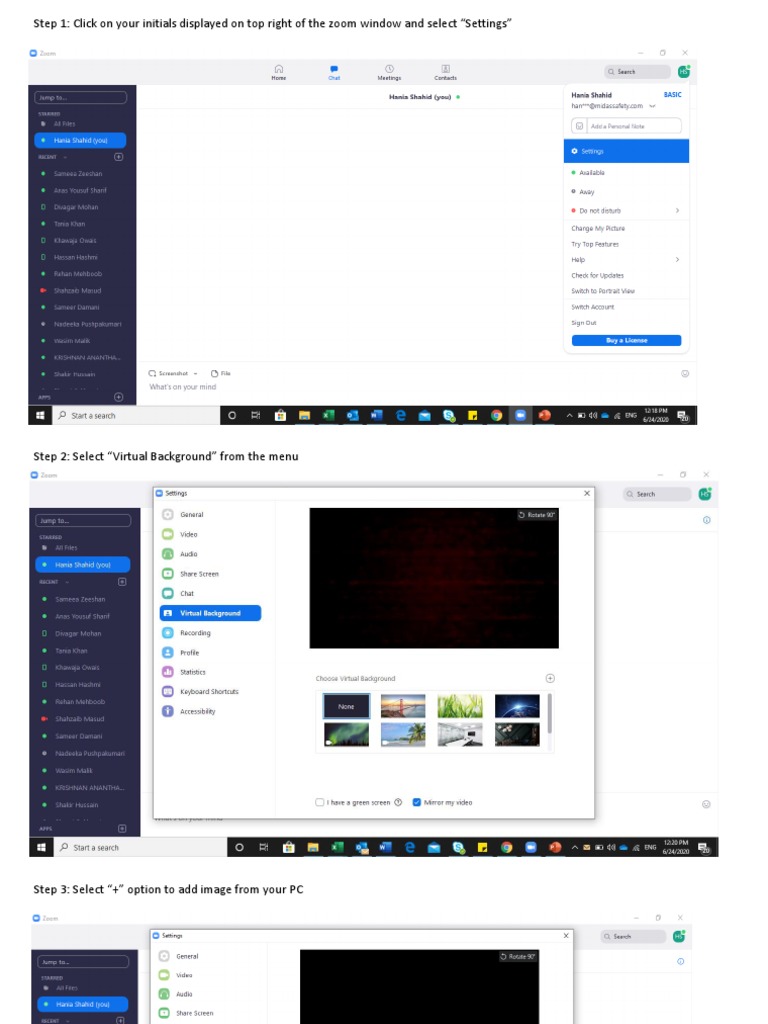 Guide For Adding Virtual Background | PDF