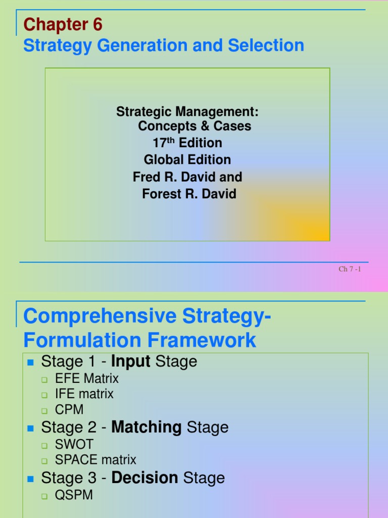 06 - Strategy Generation and Selection (For Sharing) | PDF | Swot ...