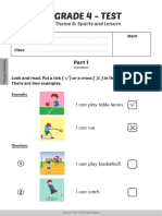 Let's Go 1 Test (Units 5-8) | PDF | Language Arts & Discipline