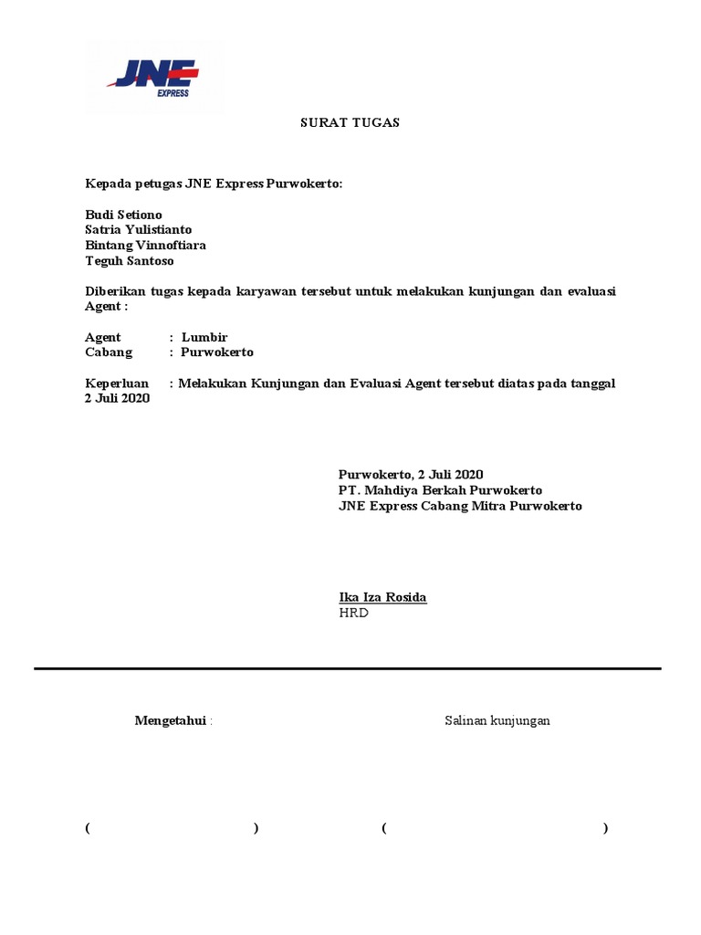 Surat Tugas | PDF
