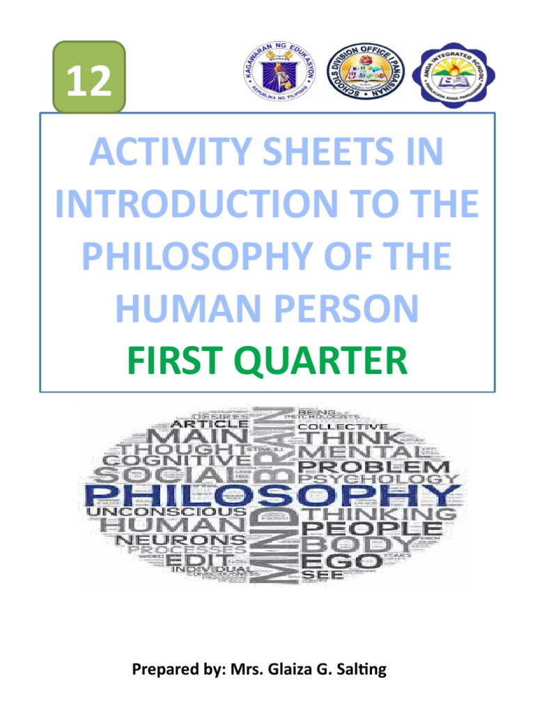Activity Sheets in Introduction To The Philosophy of | PDF