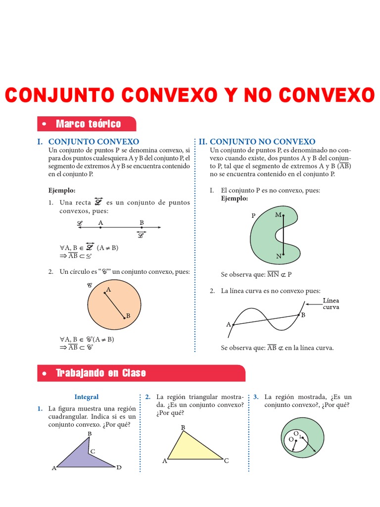 Conjunto Convexo y No Convexo | PDF | Conjunto convexo | Curva