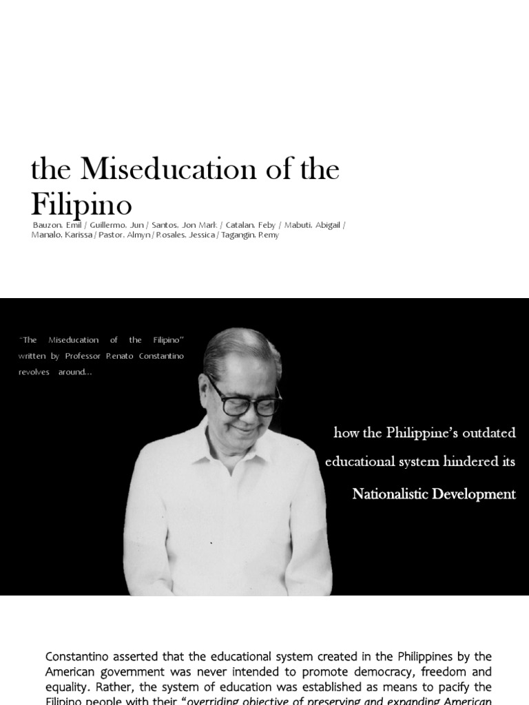 The Miseducation of The Filipinos | PDF | Philippines | Colonialism
