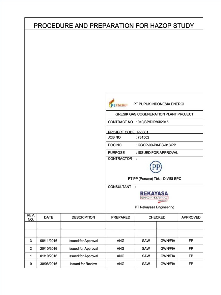 Hazop Study | PDF | Engineering | Mechanical Engineering