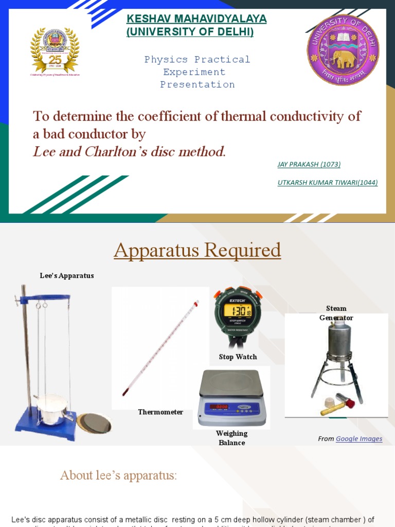 Exp File :to Determine The Coefficient of Thermal Conductivity of A Bad ...