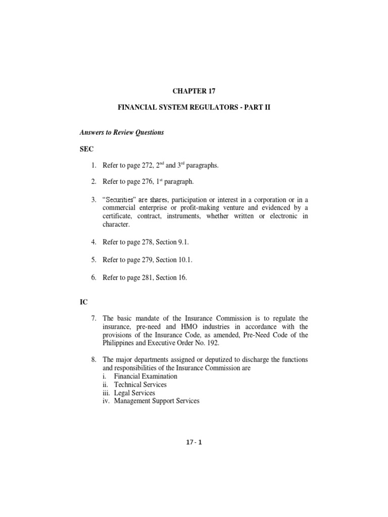 Financial System Regulators Q&A Guide | PDF