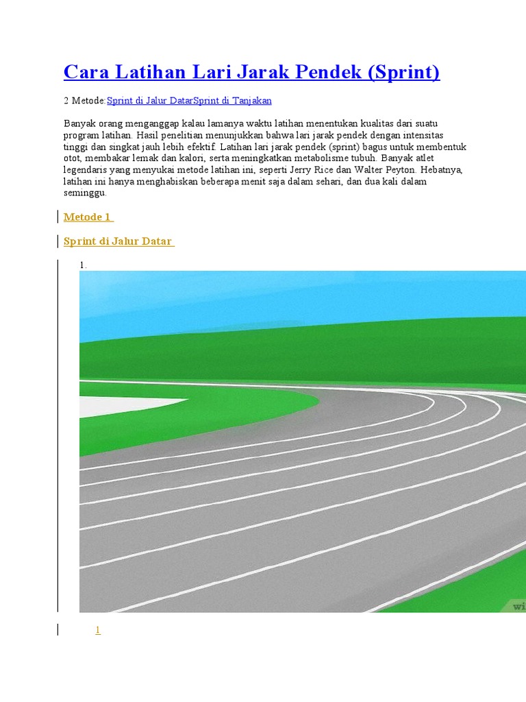 Cara Latihan Lari Sprint | PDF