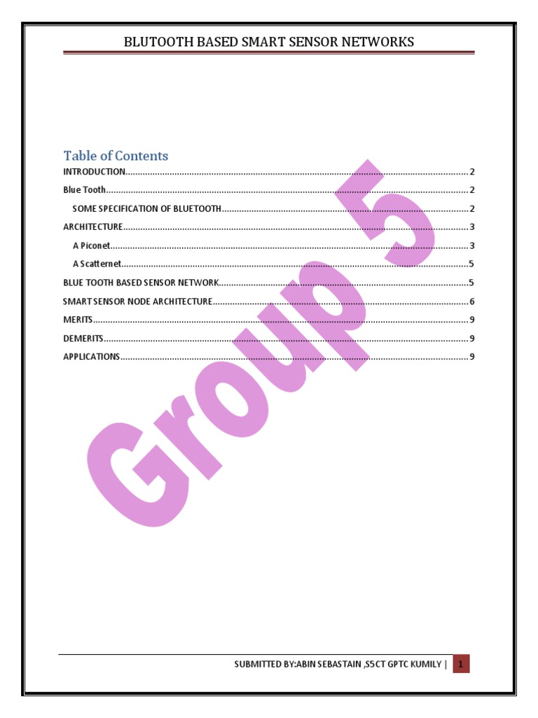 Bluetooth Smart Sensor Networks Overview | PDF | Bluetooth | Wireless Sensor Network