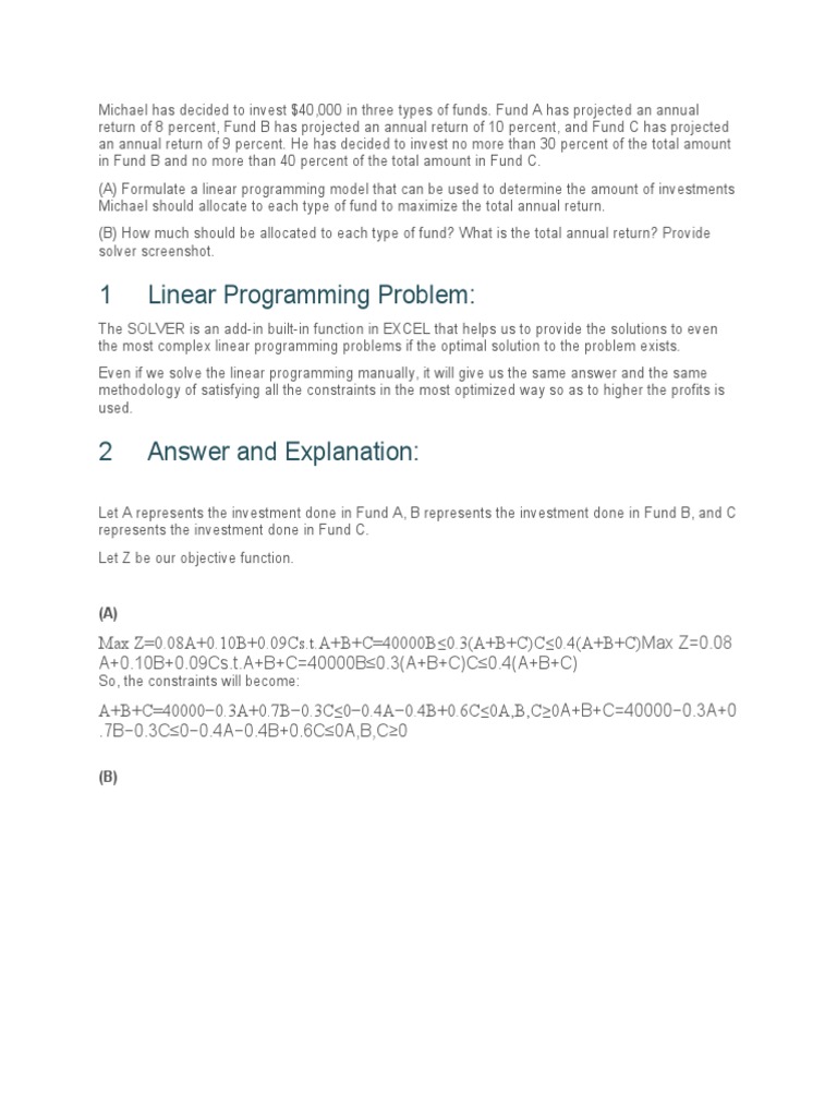 1 Linear Programming Problem | PDF