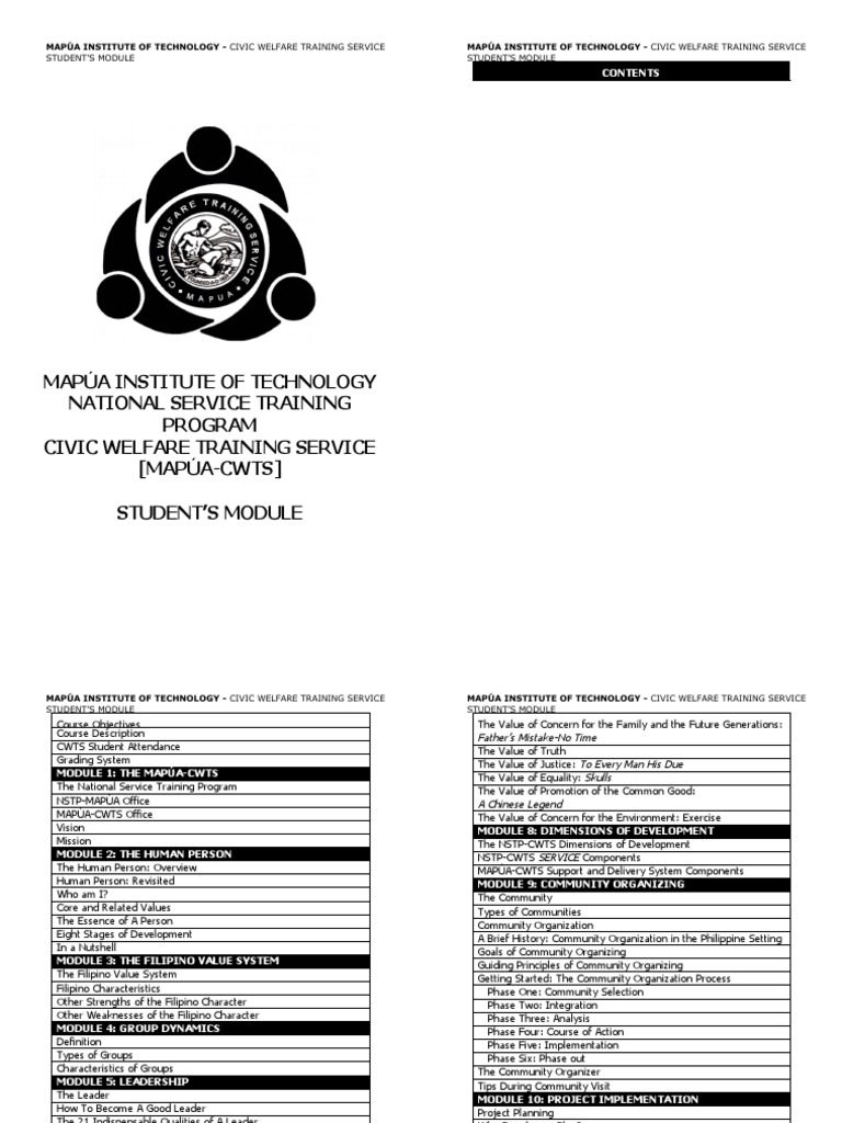 Mapúa Institute of Technology National Service Training Program Civic ...