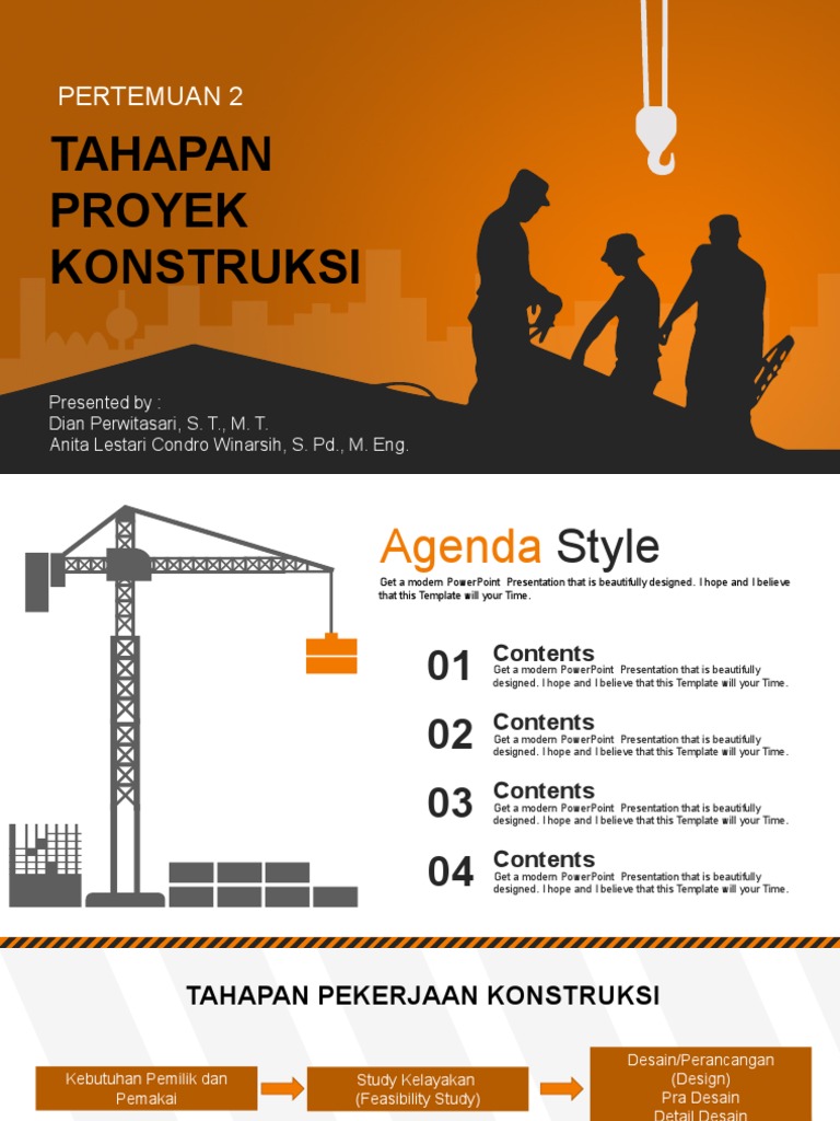 Tahapan Proyek Konstruksi: Pertemuan 2 | PDF | Page Layout | Infographics