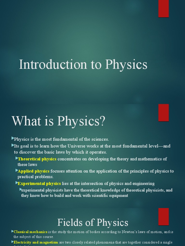 Overview of Physics and Its Fields | PDF | Theory Of Relativity | Physics