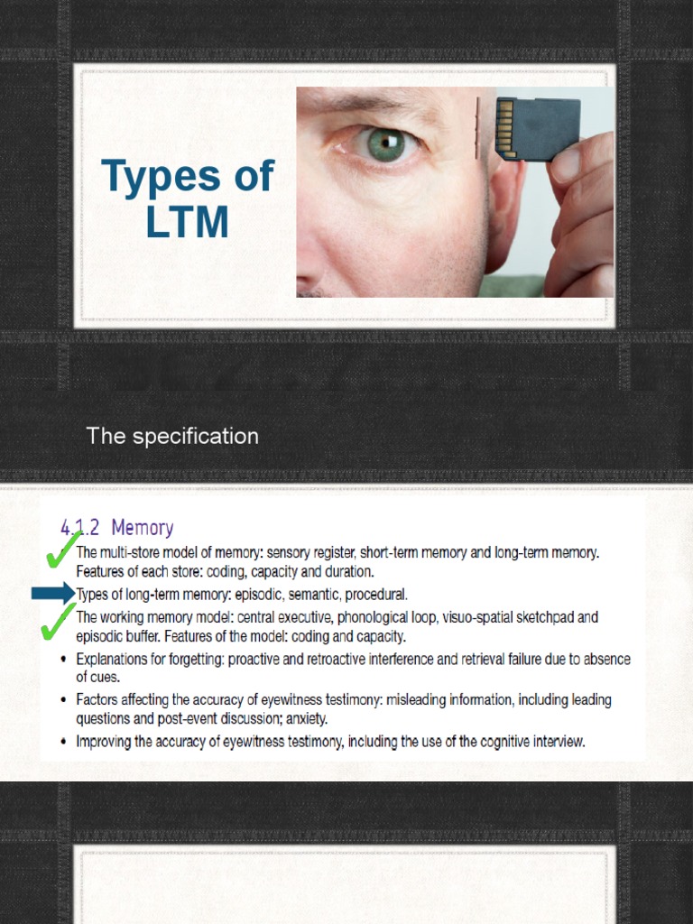 Lesson 9,10 - Types of LTM | PDF | Memory | Long Term Memory