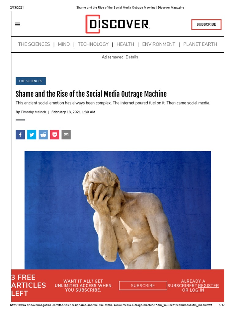 Shame and The Rise of The Social Media Outrage Machine - Discover ...