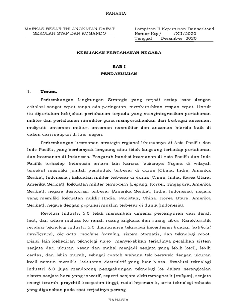 Hanjar Kebijakan Hanneg | PDF