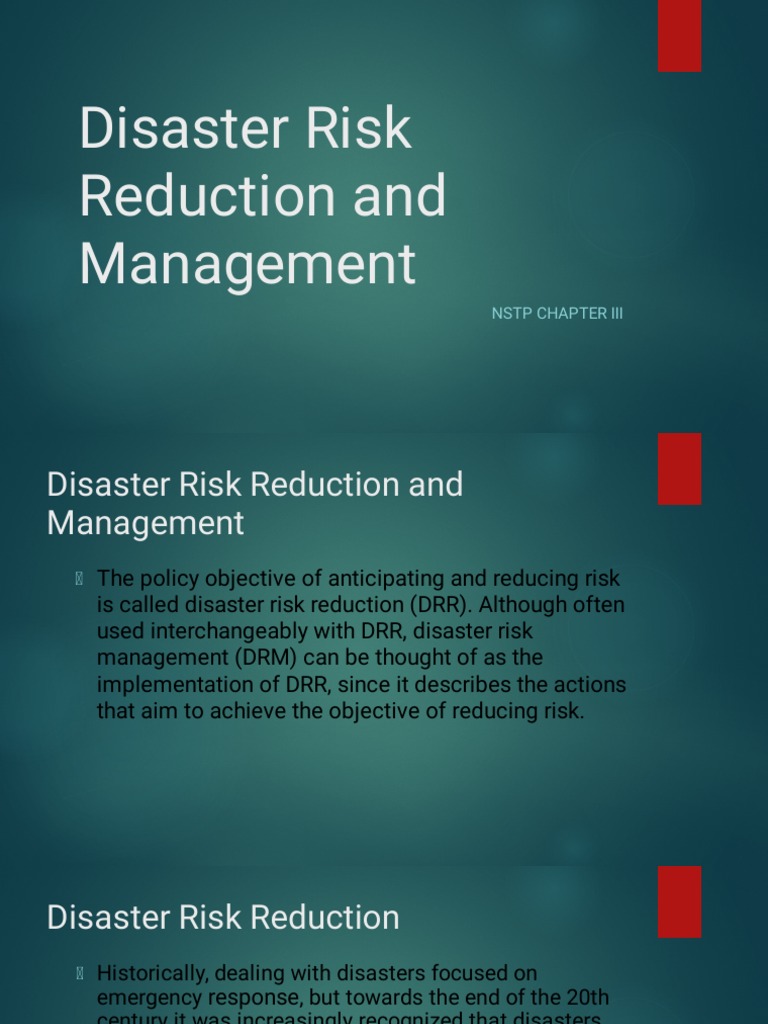 Disaster Risk Reduction and Management: NSTP Chapter Iii | PDF ...