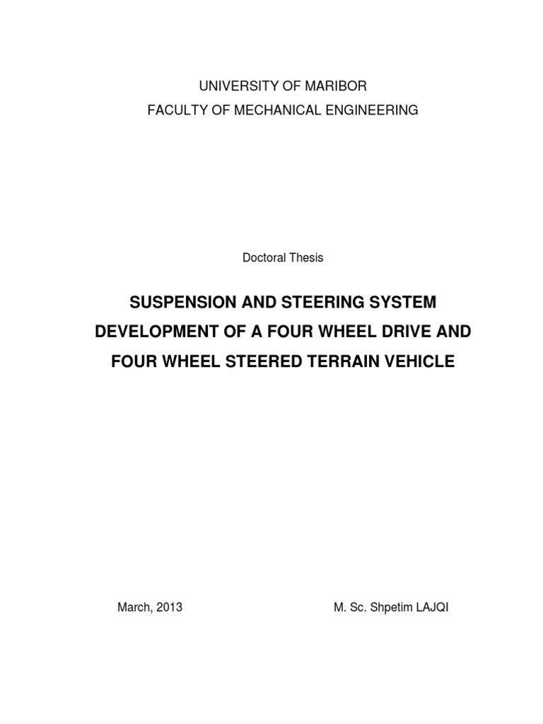 4WS System | PDF | Steering | Mathematical Optimization