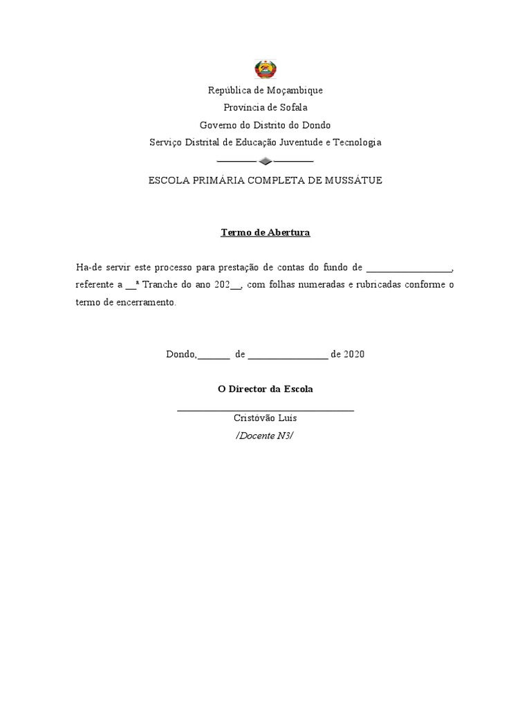 EPC Termos de Abertura e Encerramento Processos | PDF