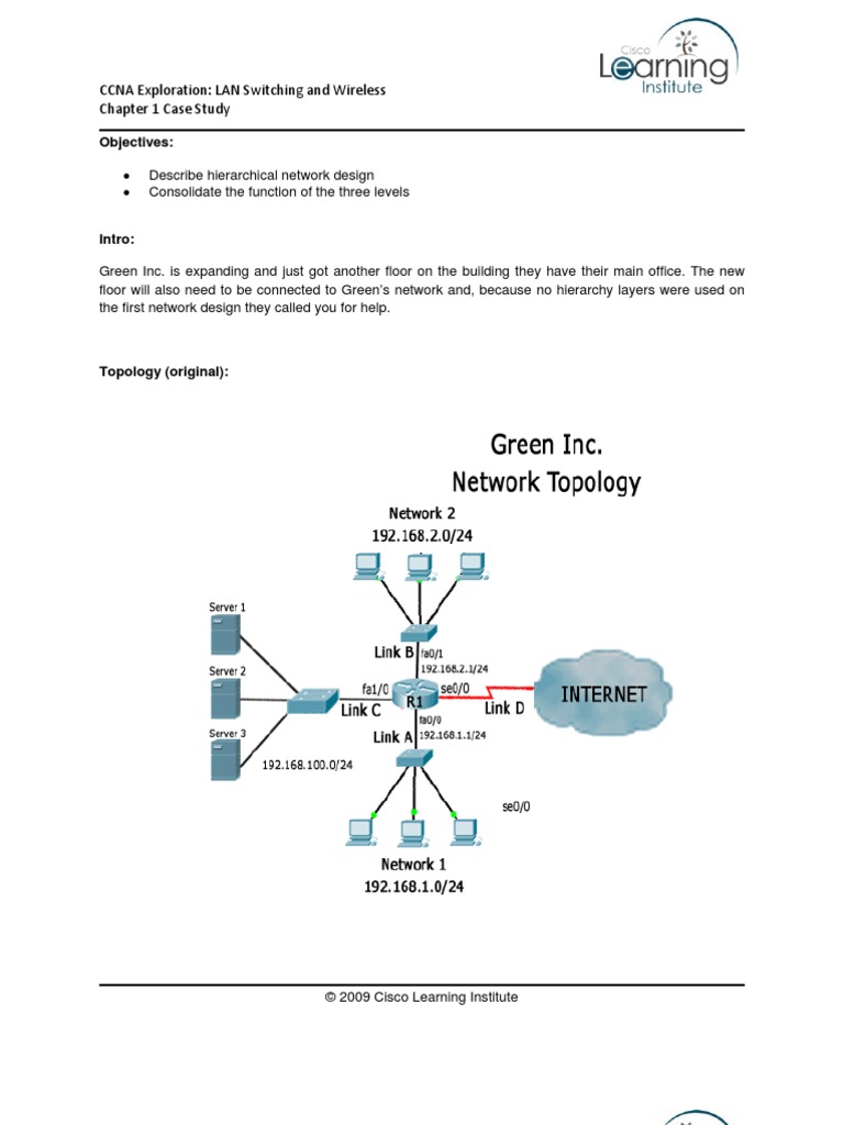 Chapter 1 Case Study | Network Switch | Network Topology