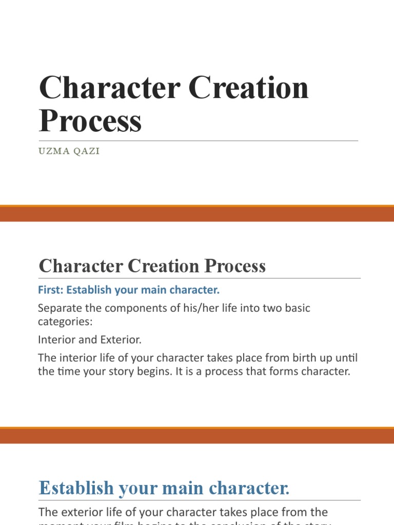 Character Creation Process for Screenwriting | PDF | Human Nature ...