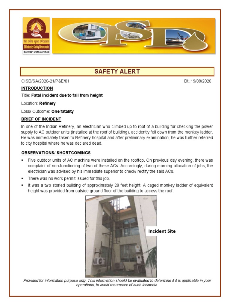 Safety Alert Fall From Height | Download Free PDF | Nature | Business