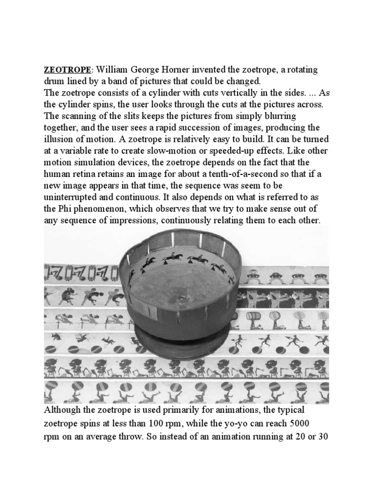 Zeotrope | PDF | Imaging | Animation
