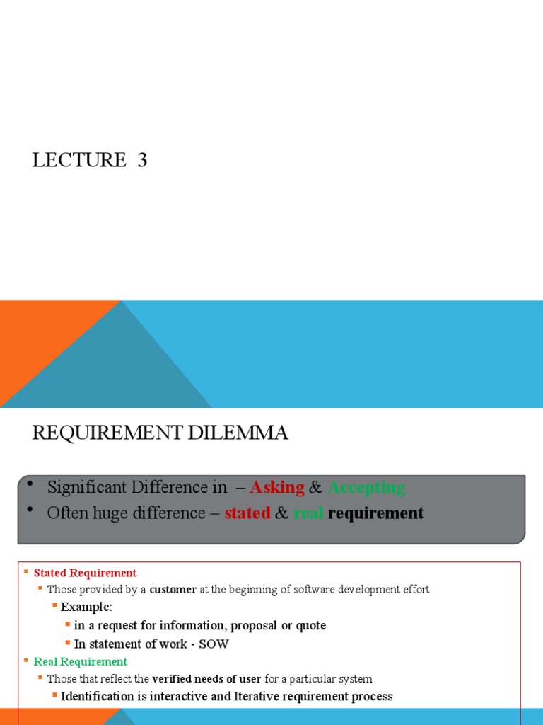 Lecture 4 Introduction To Requirements Engg | PDF | System ...