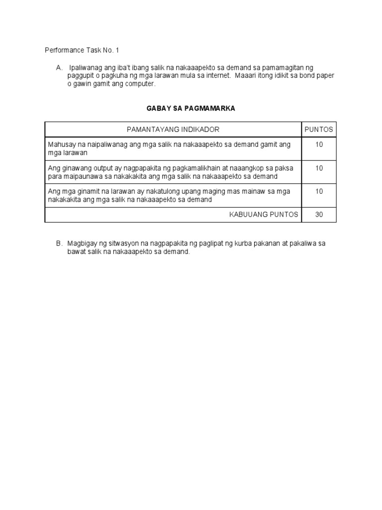 Performance Task No1 | PDF